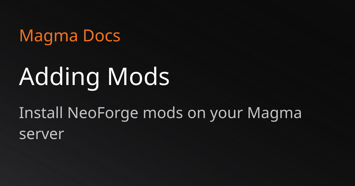 Adding Mods