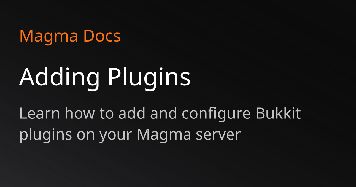 Adding Plugins